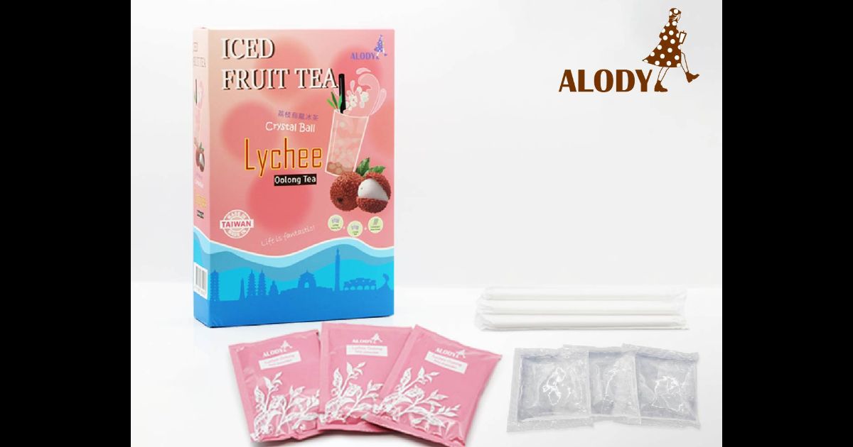 Instant Ice Fruit Tea with crystal ball/Lychee Oolong Tea | Ding Shine ...