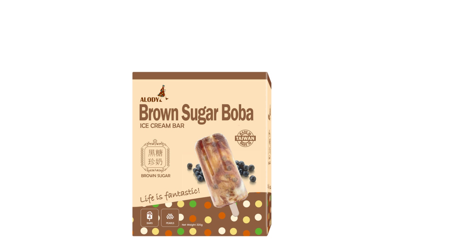Alody brown sugar boba ice cream bar | Ding Shine Food International corp.