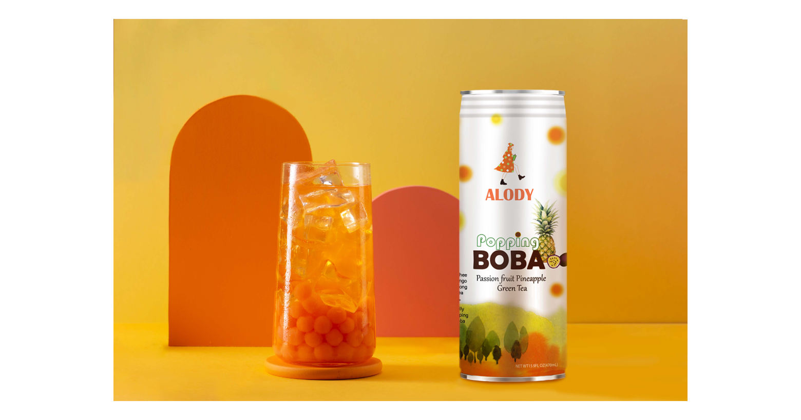 Pineapple Passion fruit tea w/ pineapple popping boba | Ding Shine Food ...